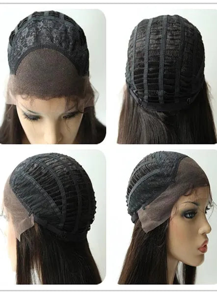 New Arrival Medium Layered Straight Lace Front Human Hair Wig 12 Inche ...